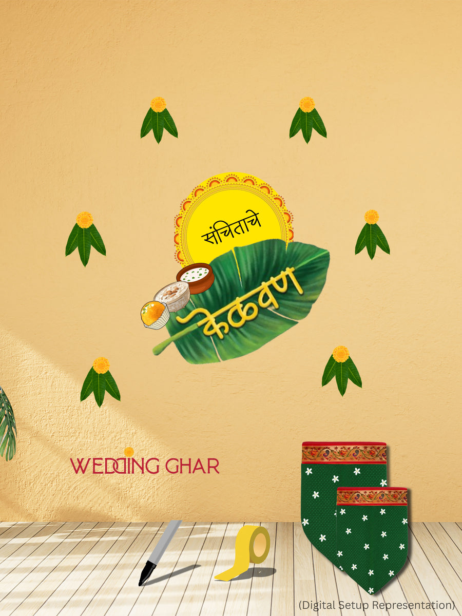 Marigold Leaf Kelvan Decor Kit - 13 piece (Comes With Free Double Tape ...